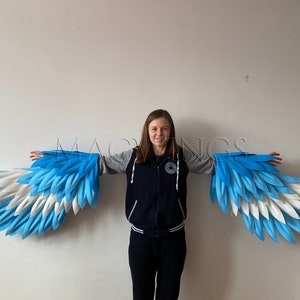 Blue Wings, Wings for Dancing, Blue Bird Arm Wings, Performance Wings ...