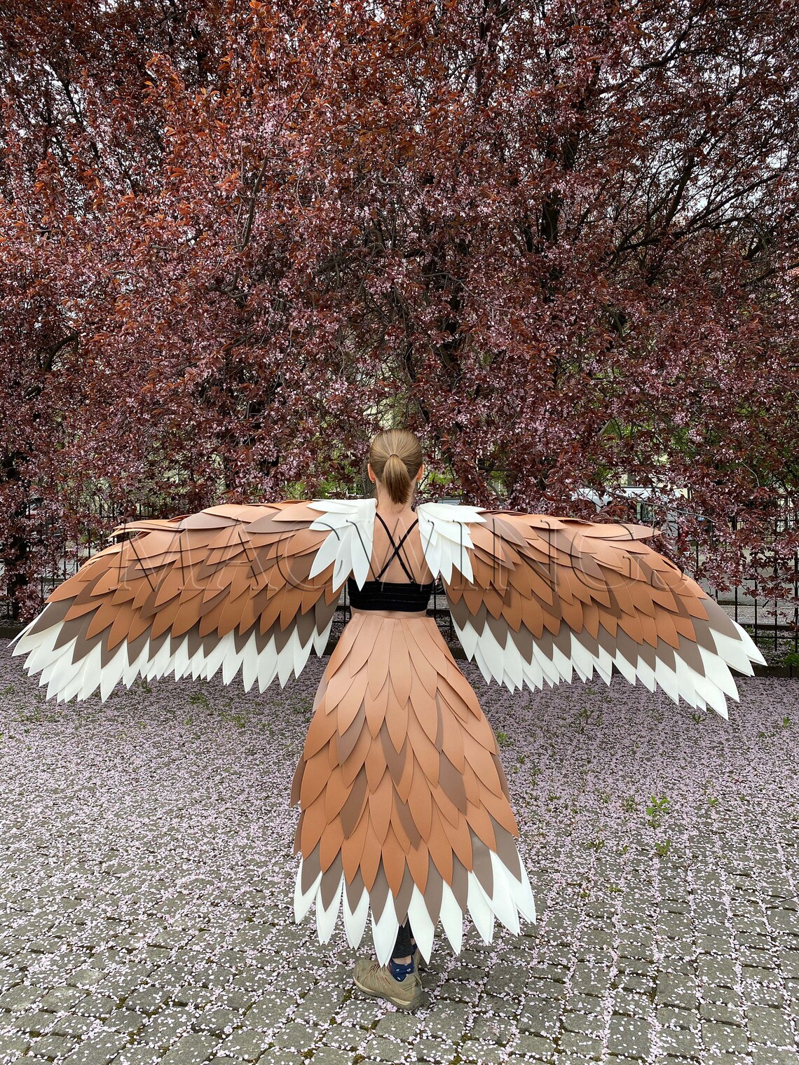 Brown Bird Wings and Tail for Adults, Movable Hawk Arm Wings, Fantasy ...