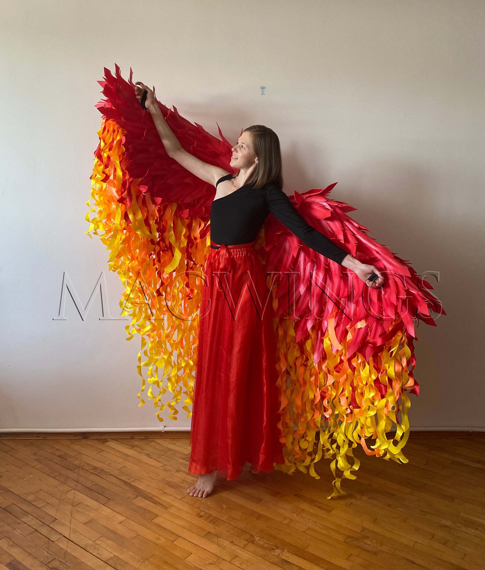 Moveable Phoenix Wings, Flame Wings, Adult Cosplay Costume, Fire Bird ...