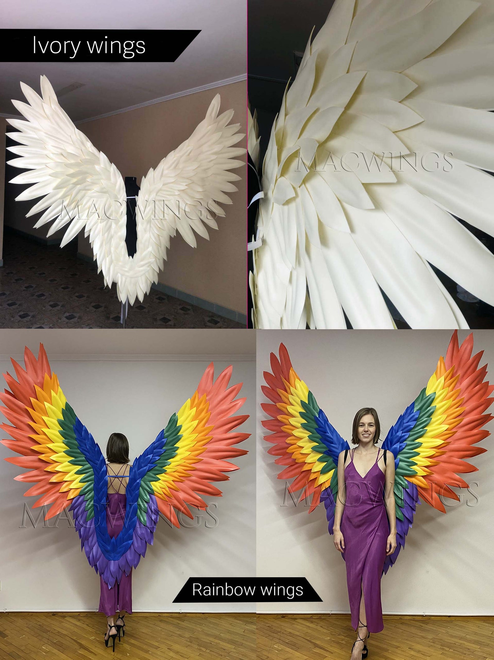 Extra Large Wings White Angel Wings Black Wings Gold Wings - Etsy UK