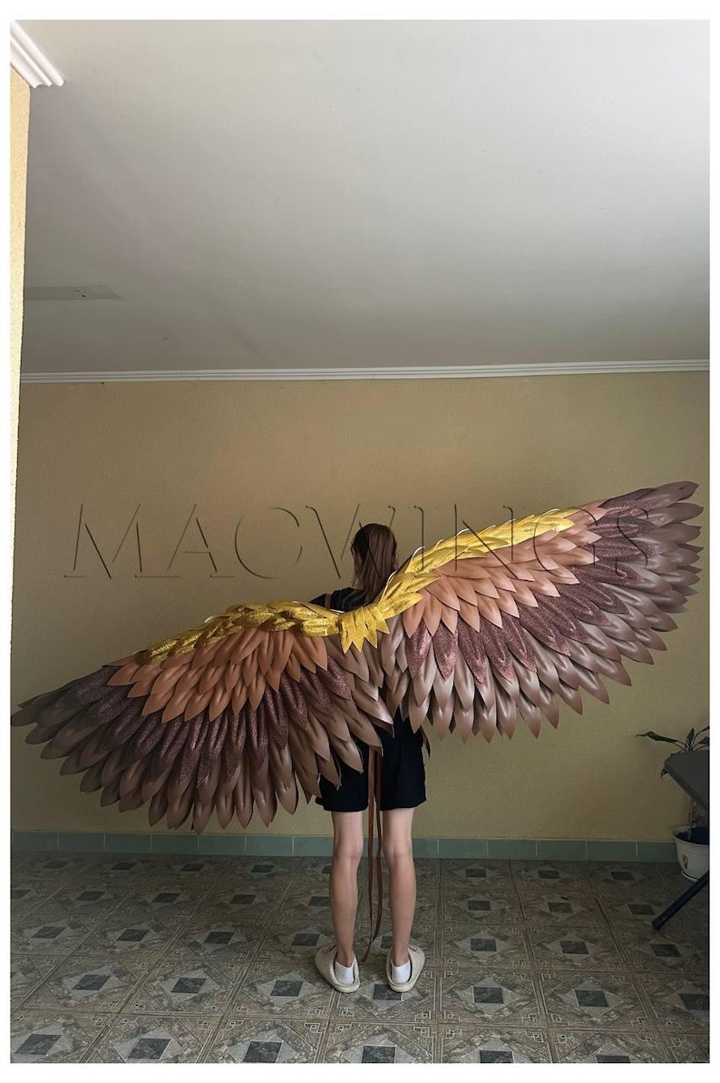 Movable Brown Eagle Wings, Bird Costume for Adults, Frameless Bendable ...