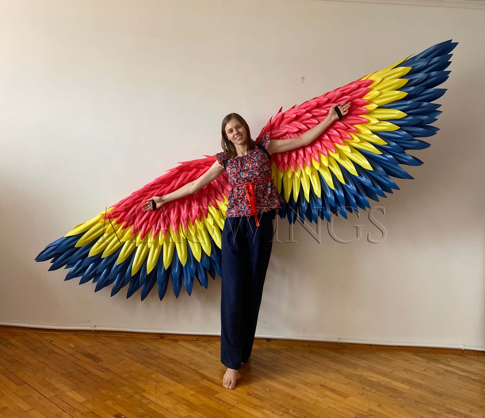 Parrot Wings Costume, Macaw Costume, Movable Wings for Dance, Bird ...