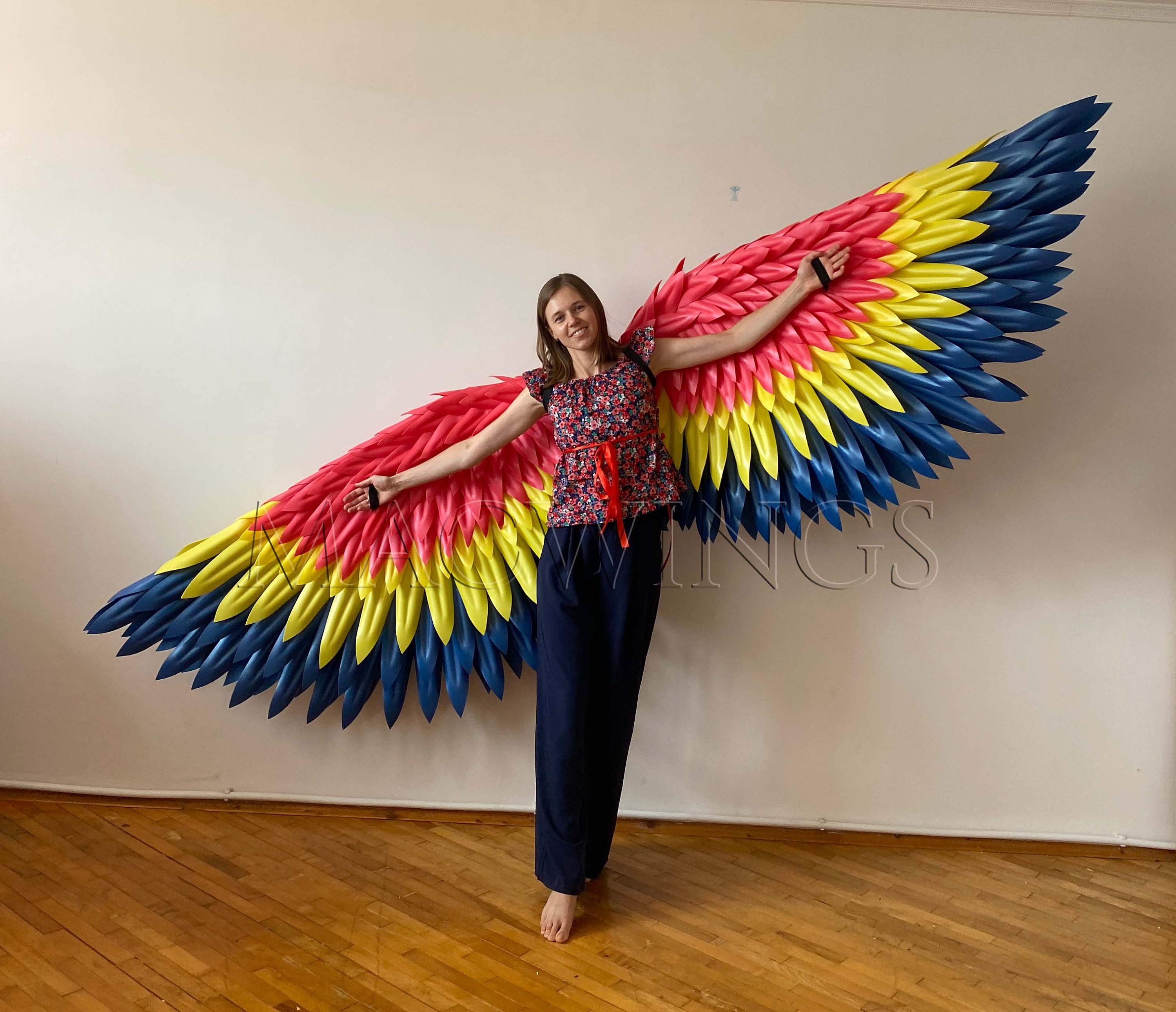 Parrot Wings Costume, Macaw Costume, Movable Wings for Dance, Bird ...