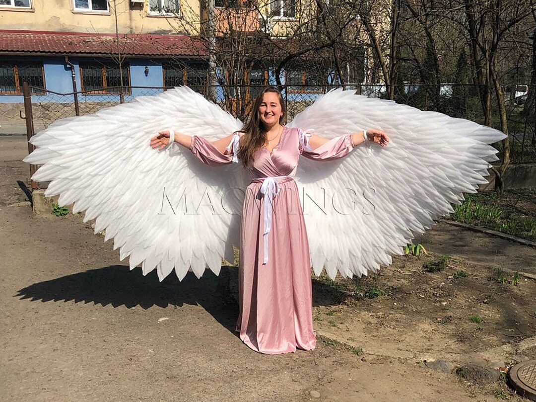 Wings for Dance, Large Angel Wings, White Wings, Giant Wings, Movable ...