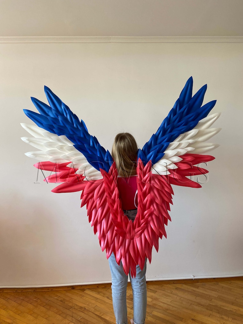 US Flag Colors Wings Adult Wings Cosplay Costume United - Etsy