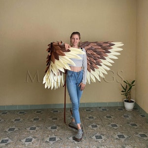 Movable Barn Owl Wings, Brown Bird Wings Cosplay, Halloween Costume ...