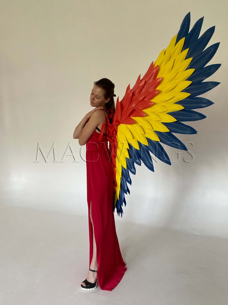 Big Macaw Wings Cosplay Costume Adult, Large Bird Parrot Wings Macaw ...