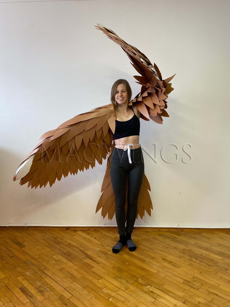 Brown Bird Wings and Tail Bird Cosplay Costume Arm Wings - Etsy