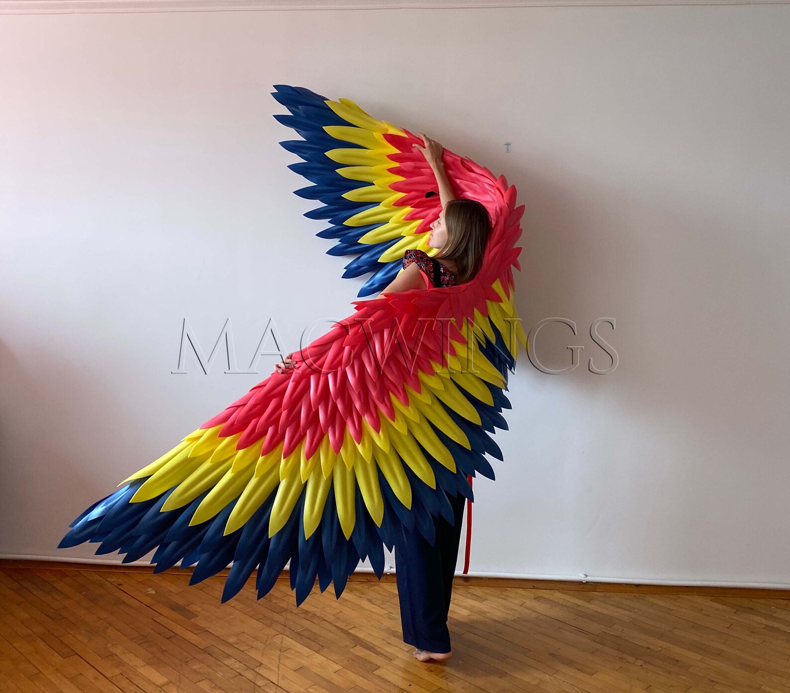 Parrot Wings Costume, Macaw Costume, Movable Wings for Dance, Bird ...