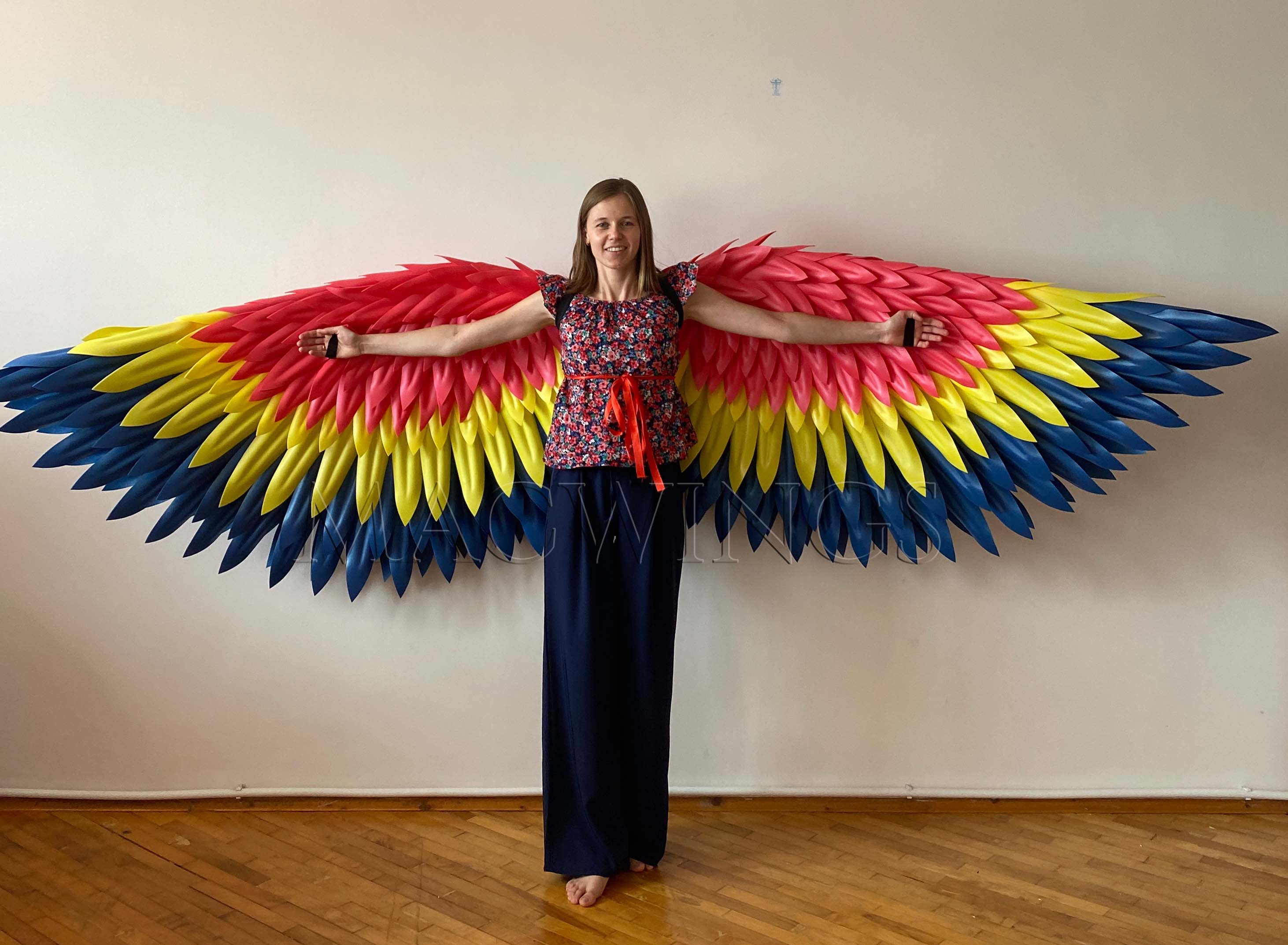 Parrot Wings Costume, Macaw Costume, Movable Wings for Dance, Bird ...