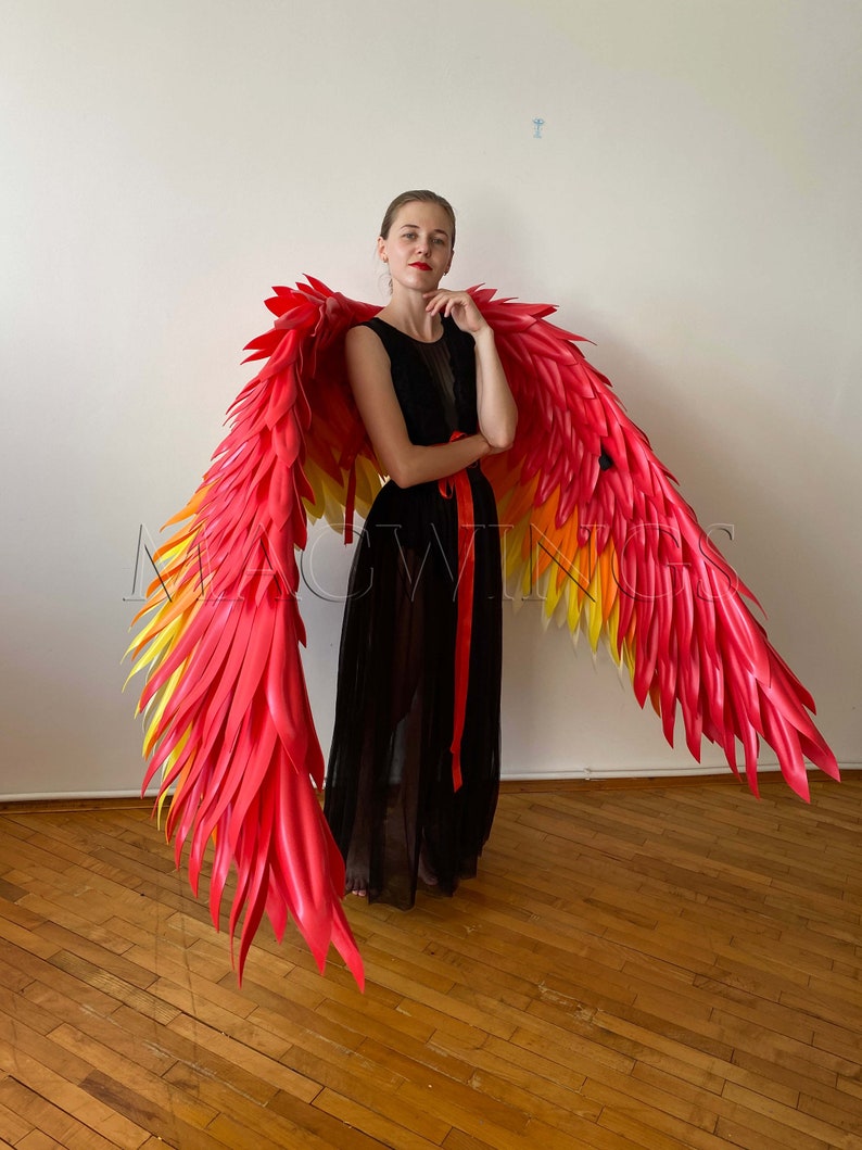 Movable Flame Wings Phoenix Wings Adult Cosplay Costume - Etsy