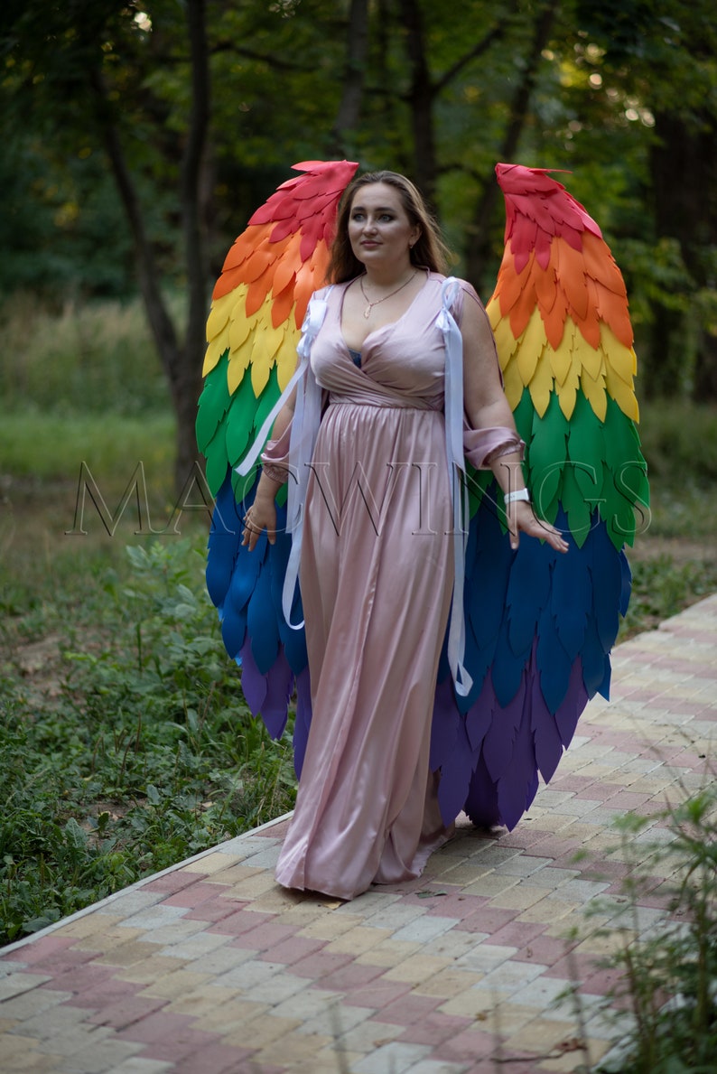 Rainbow Wings Carnival Costume Colorful Wings Halloween - Etsy