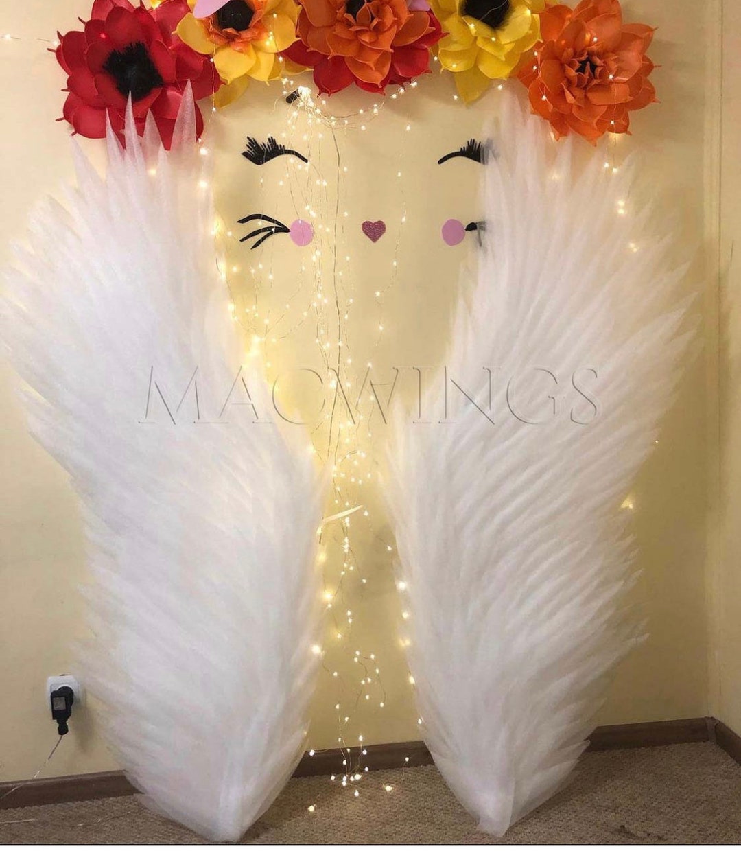 Wings for Backdrop, Angel Wings Photo Booth, White Wings, Angel Wings ...