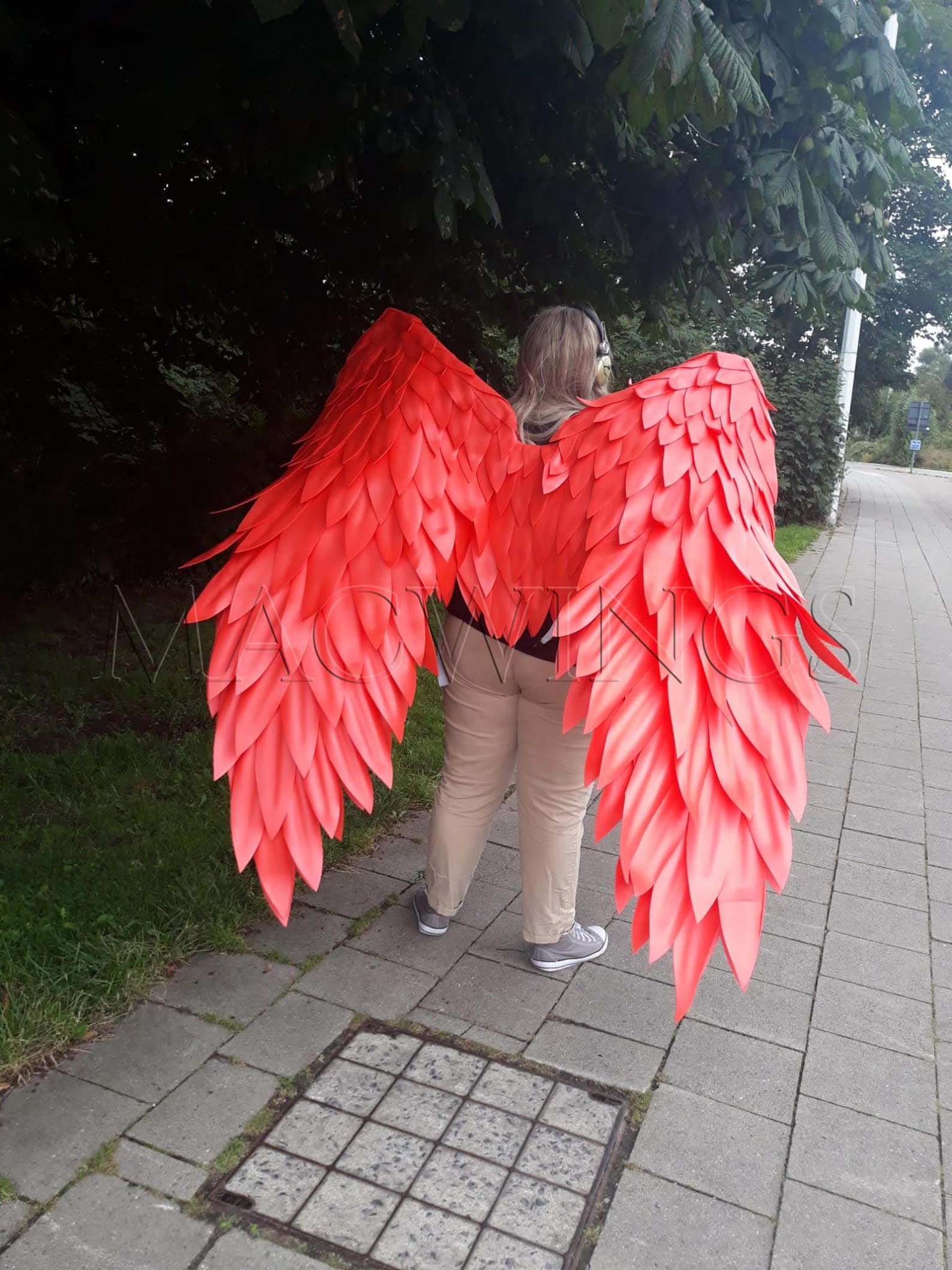Red Wings Cosplay Large Wings Wings for Cosplay Red Angel - Etsy