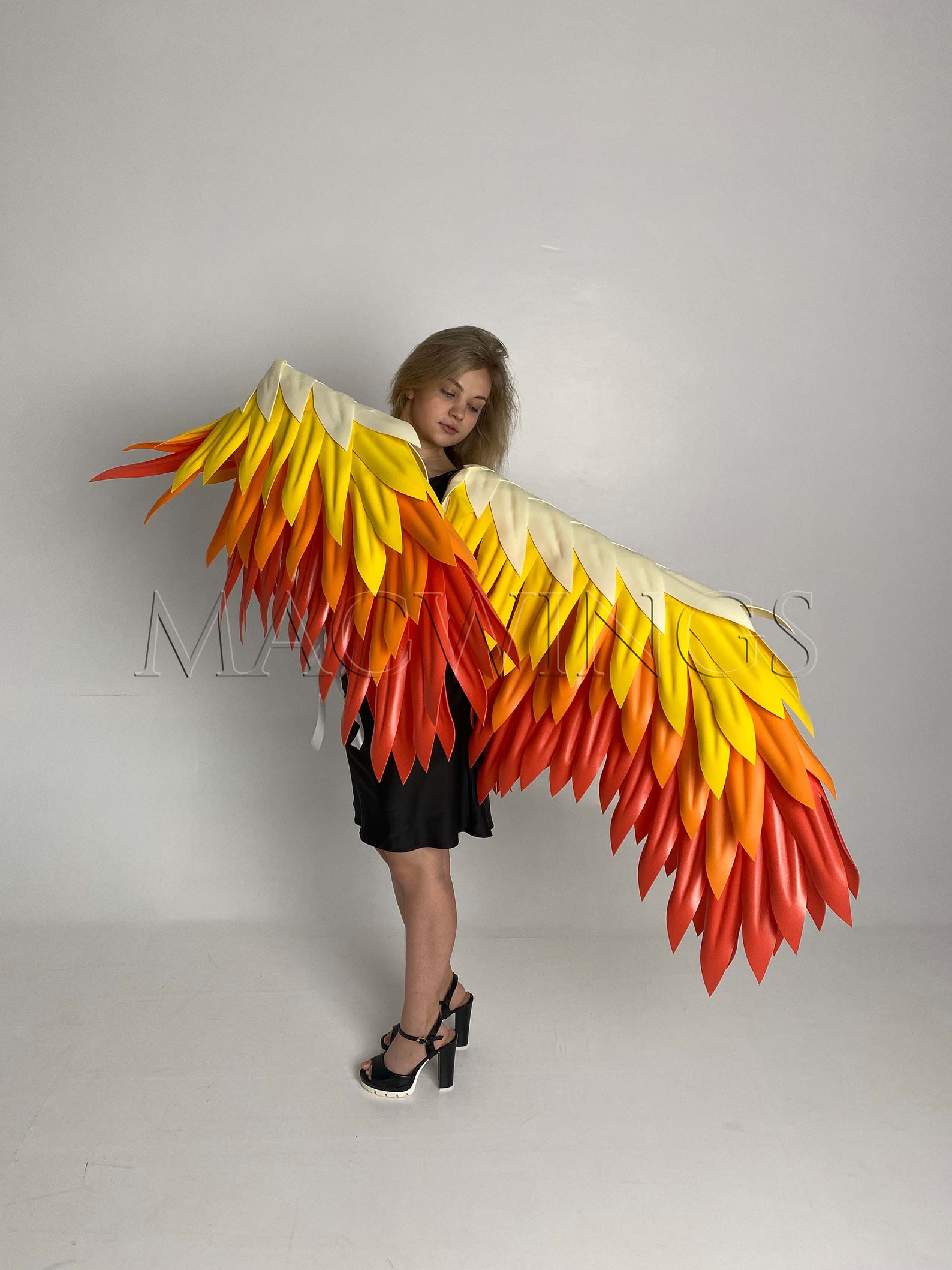 Fire Wings and Tail, Phoenix Costume Cosplay, Bird Wings for Arms, Arm ...