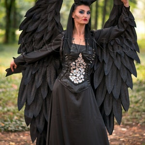 Witch Cosplay Costume, Black Wings, Devil Wings, Black Angel, Dark ...
