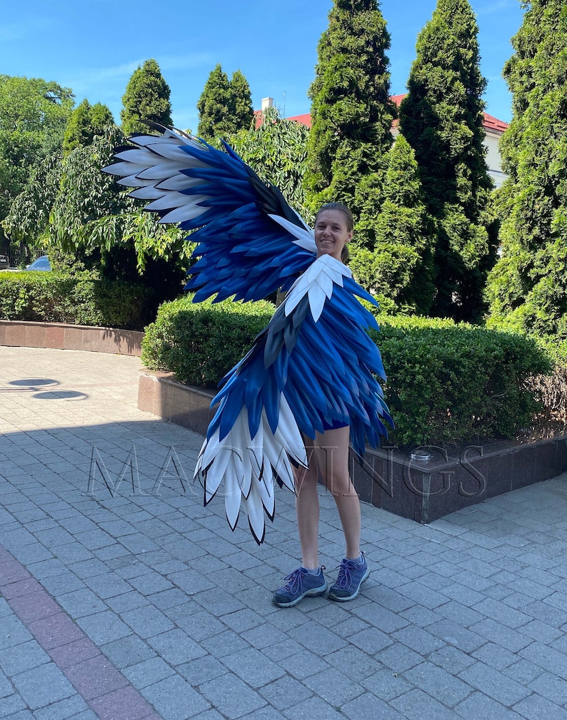 Magpie Costume Wings and Tail, Bird Wings, Arm Wings and Tail, Magpie ...