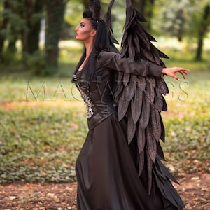 Witch Cosplay Costume, Black Wings, Devil Wings, Black Angel, Dark ...