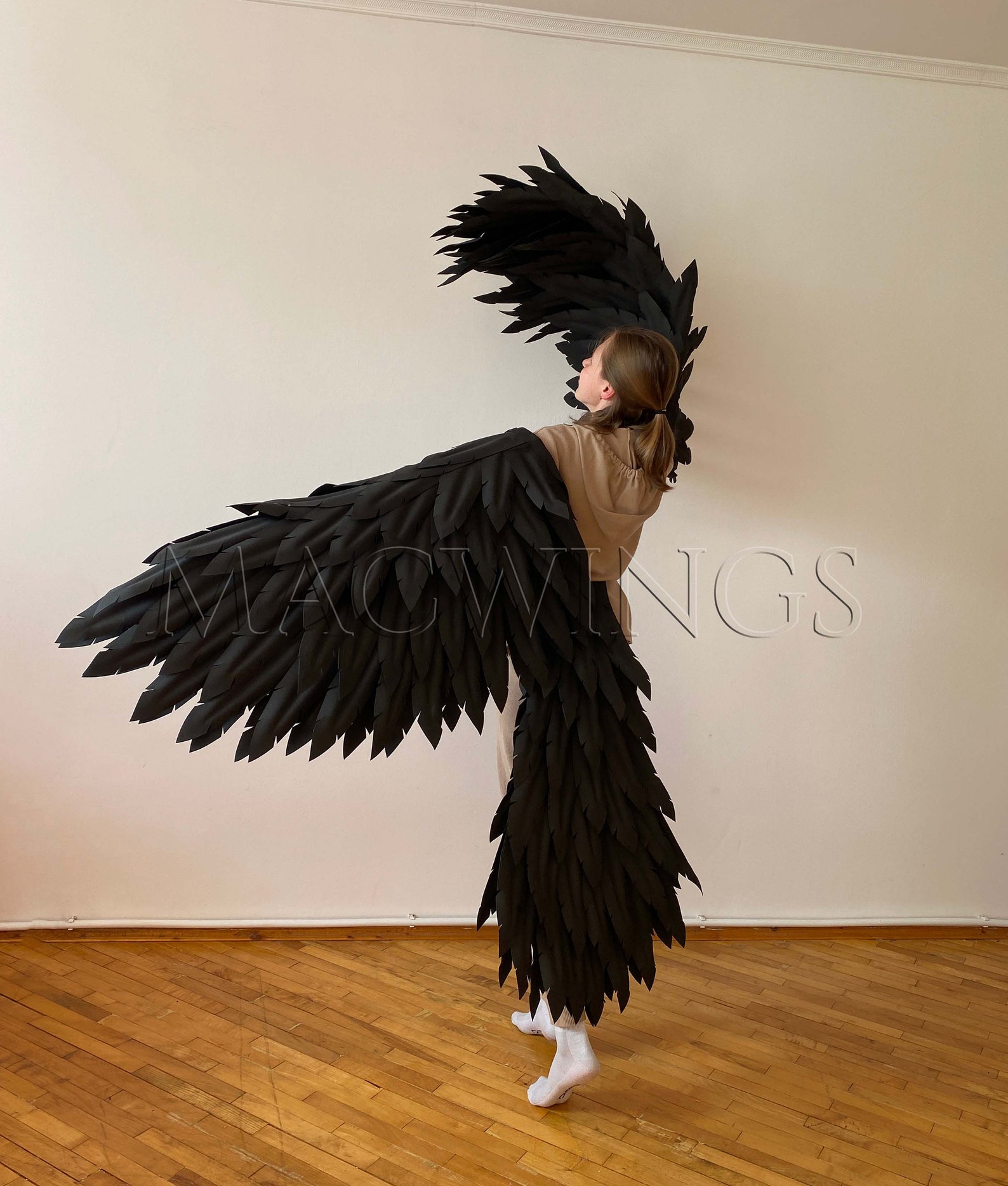 Black Harpy Costume Wings and Tail Cosplay Costume Adult Arm - Etsy ...