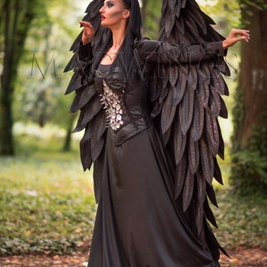 Witch Cosplay Costume, Black Wings, Devil Wings, Black Angel, Dark ...
