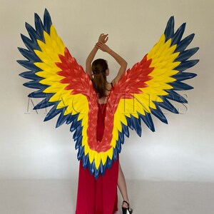 Big Macaw Wings Cosplay Costume Adult, Large Bird Parrot Wings Macaw ...