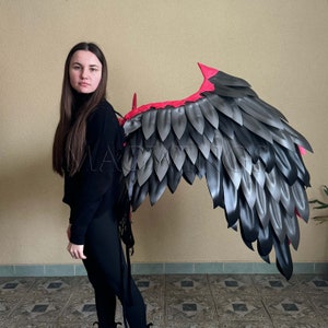 Red Demon Wings, Devil Costume, Black Fallen Angel, Lucifer Wings ...