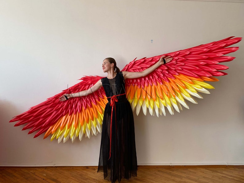 Movable Flame Wings Phoenix Wings Adult Cosplay Costume - Etsy