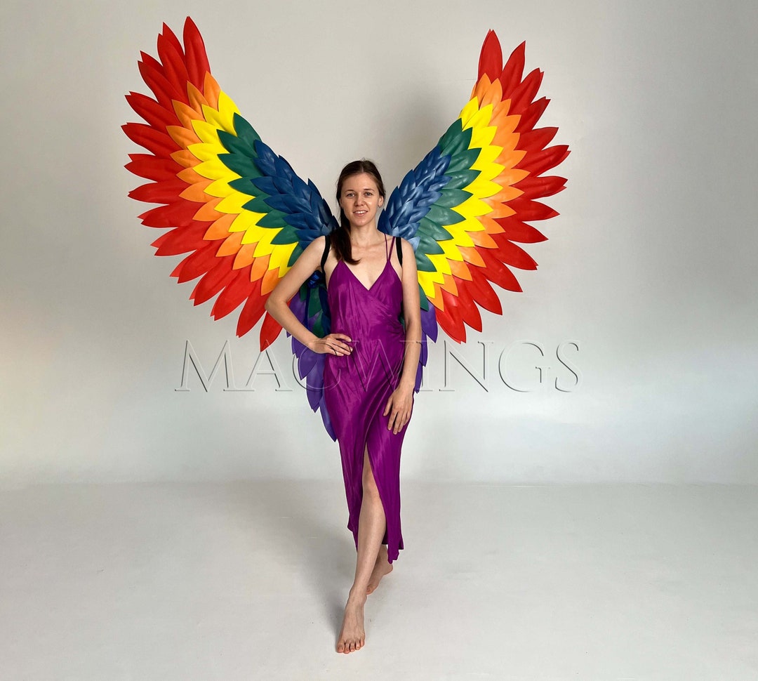 Rainbow Wings, Colorful Wings, Rainbow Outfit, Rainbow Costume, Pride ...