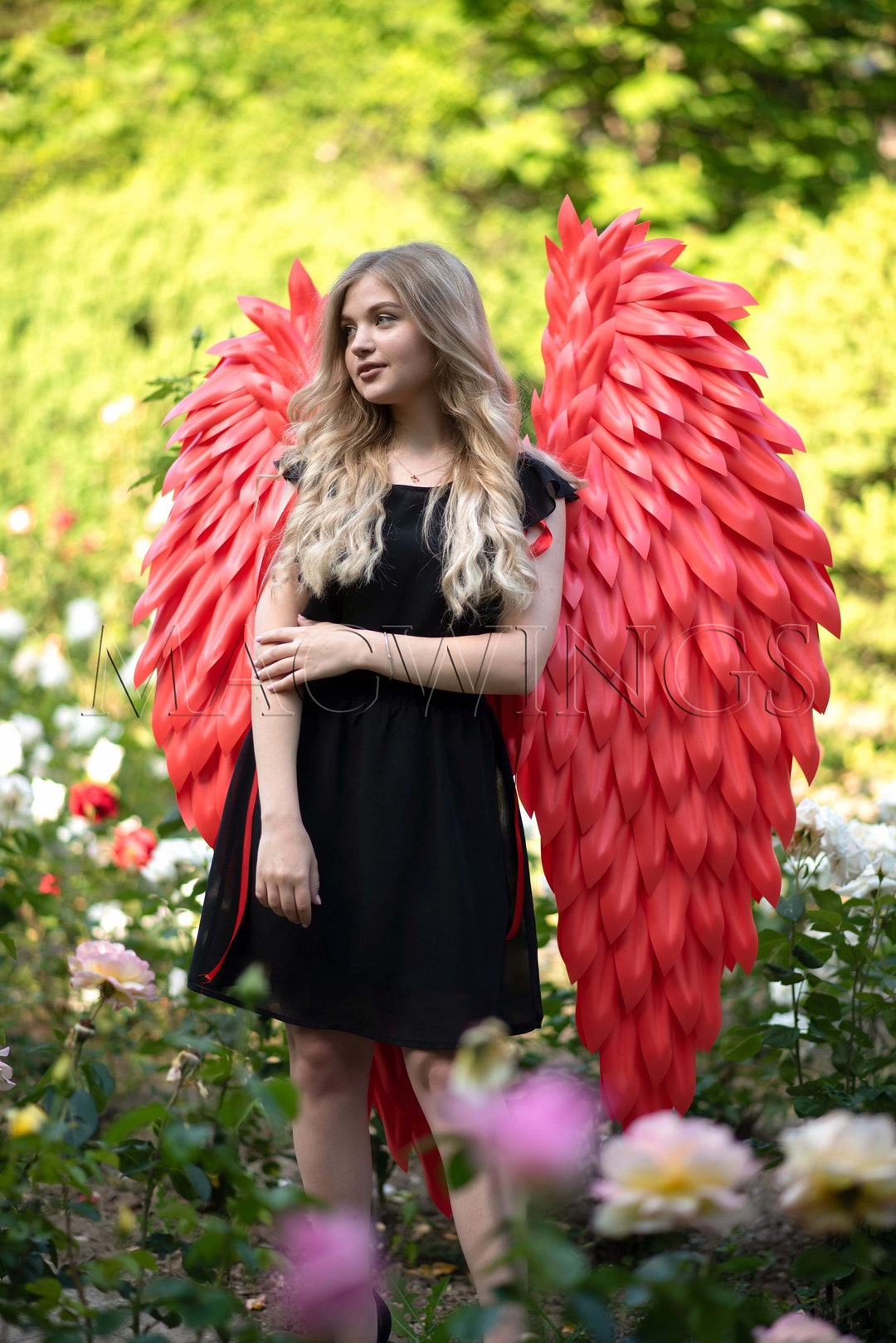 Red Angel Wings, Angel Costume, Red Wings, Demon Wings, Lucifer Wings ...