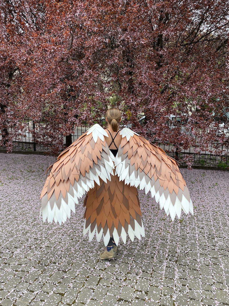 Brown Bird Wings and Tail Bird Cosplay Costume Arm Wings | Etsy