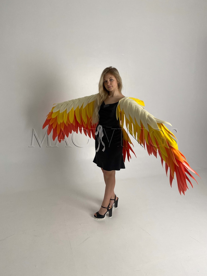 Fire Wings and Tail, Phoenix Costume Cosplay, Bird Wings for Arms, Arm ...