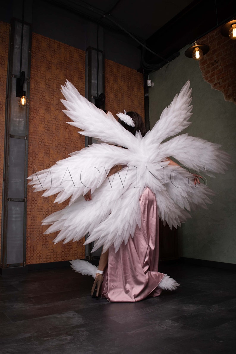Quadruple Wings Costume White Wings Cosplay Adult Wings - Etsy
