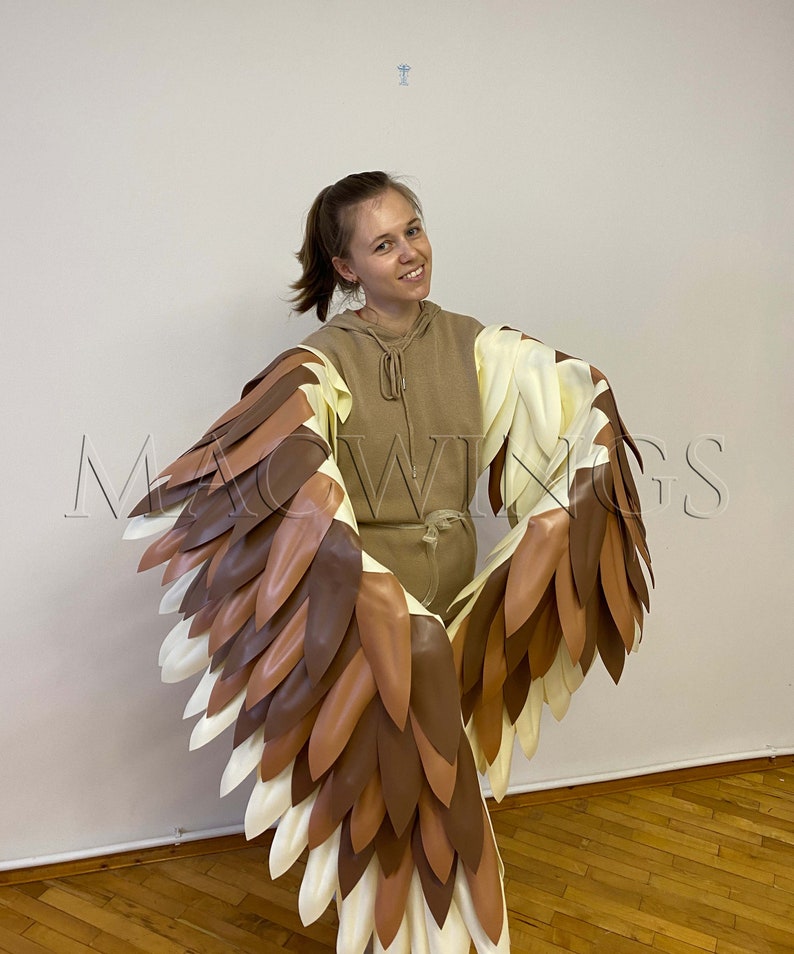 Barn Owl Arm Wings With Tail, Brown Bird Costume for Adult Cosplay ...