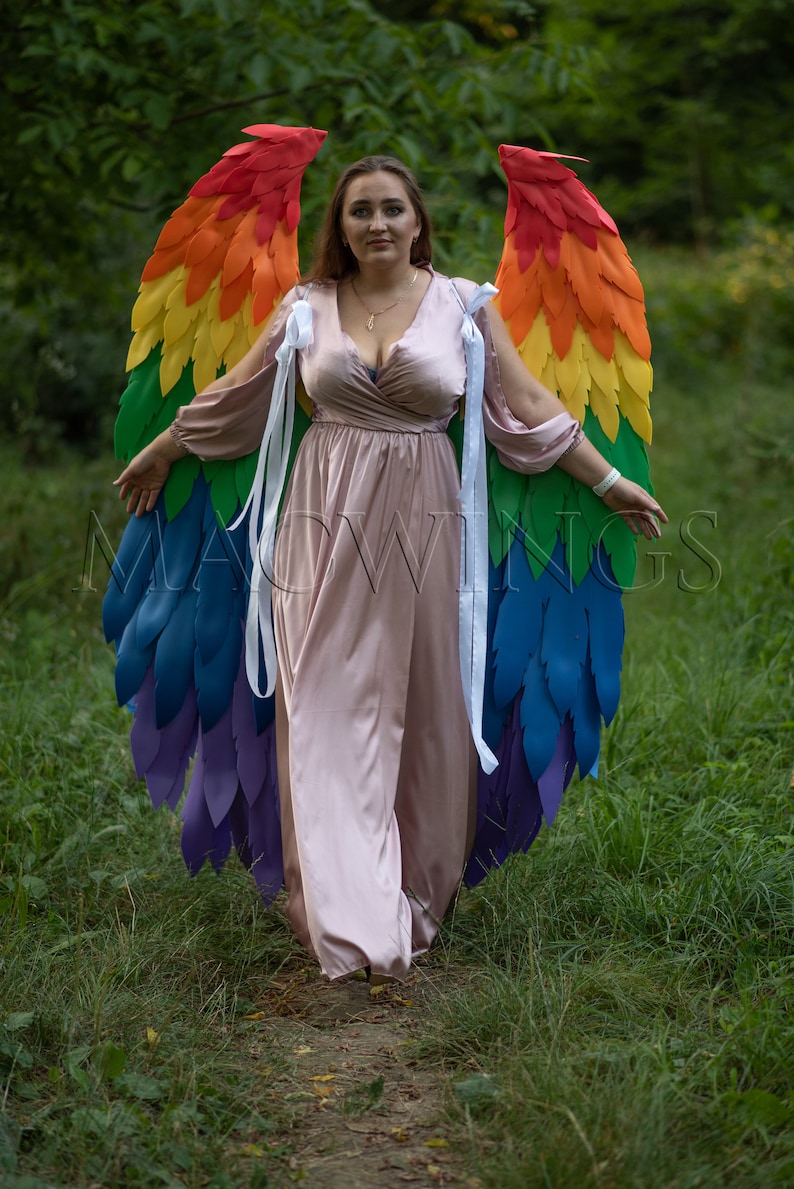 Rainbow Wings Carnival Costume Colorful Wings Halloween - Etsy