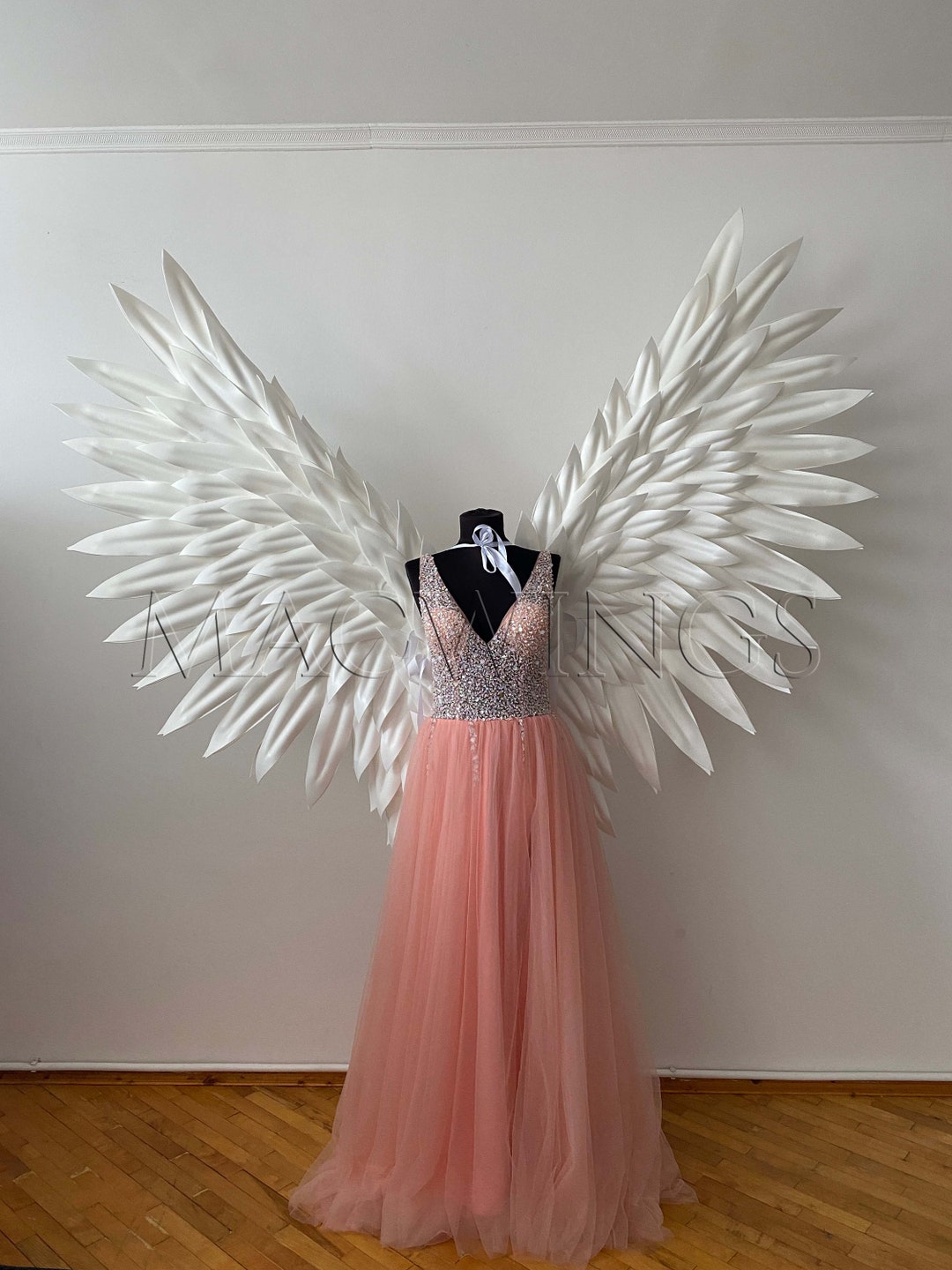 Extra Large White Angel Wings, Opaque White Color, XL Wings, Big Wings ...
