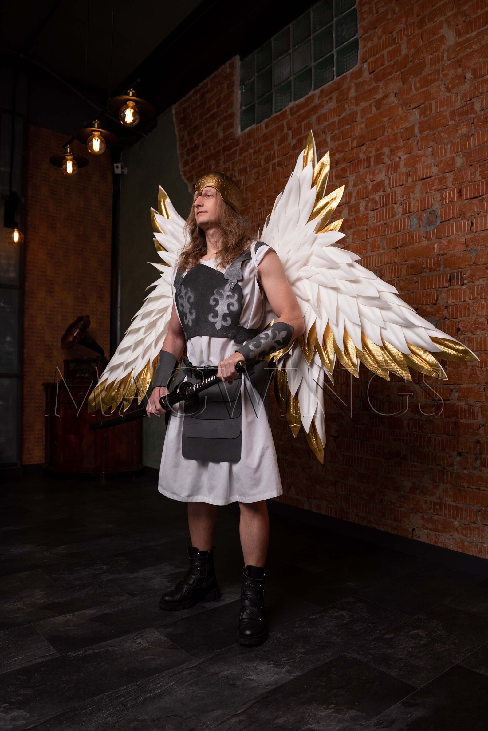 Triple Wings White Gold Wings Shoot for Men Wings for Men | Etsy