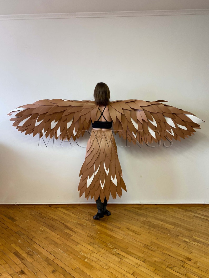 Brown Bird Wings and Tail Bird Cosplay Costume Arm Wings - Etsy