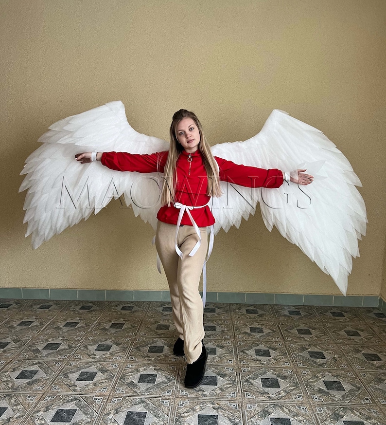 Moveable Wings White Wings Angel Wings for Dance Cosplay - Etsy