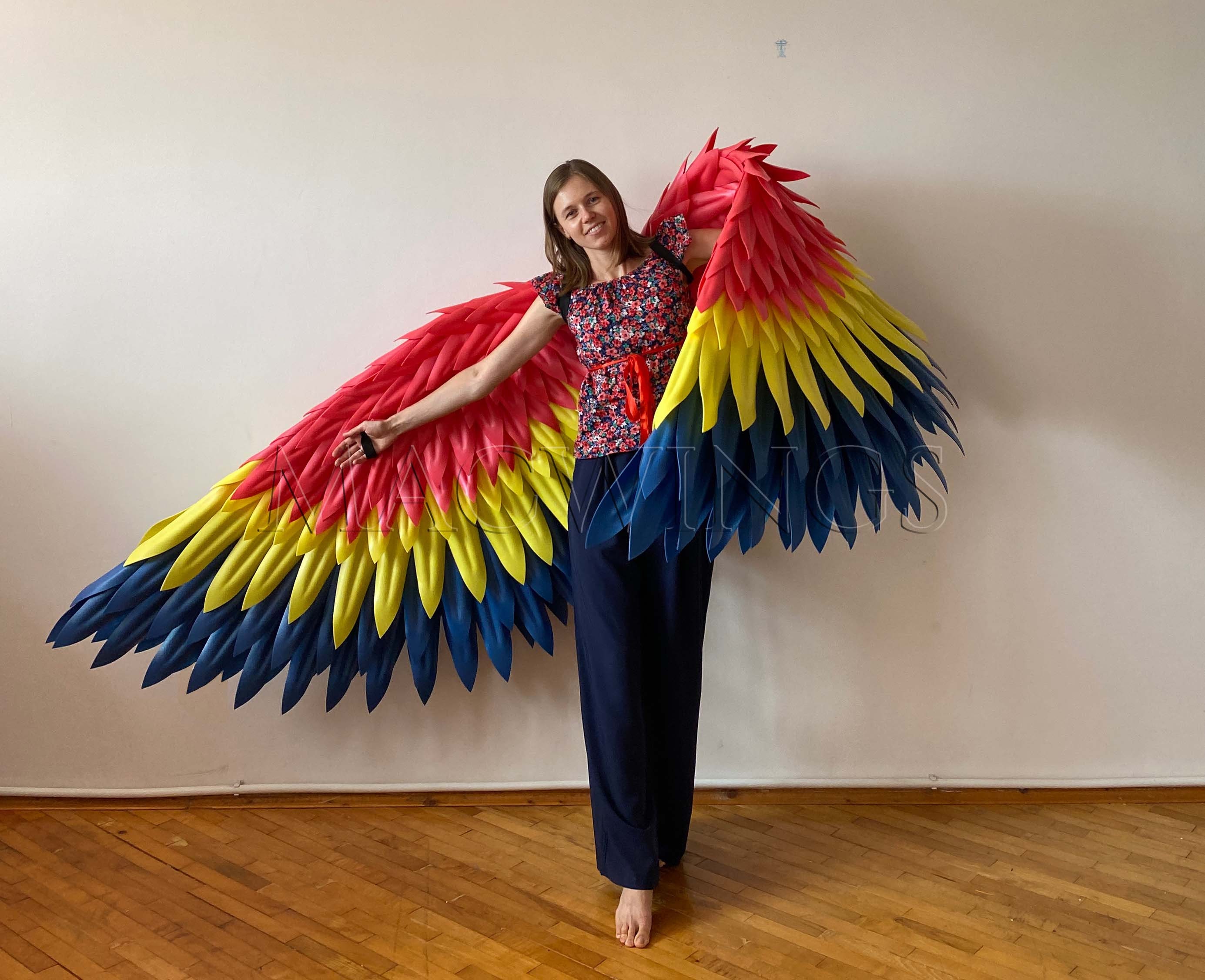 Parrot Wings Costume Macaw Costume Movable Wings for Dance - Etsy
