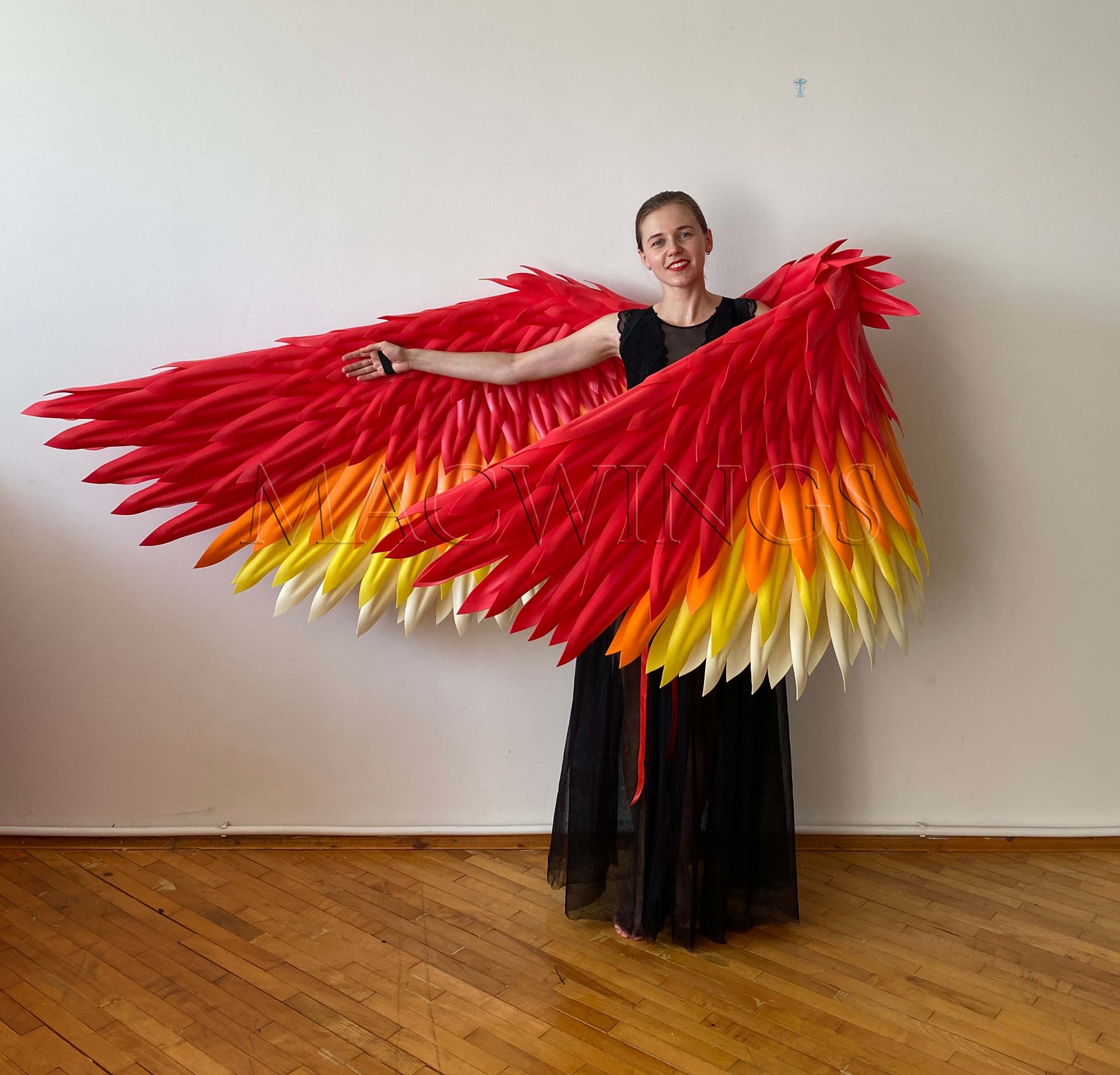 Movable Flame Wings, Phoenix Wings, Adult Cosplay Costume, Fire Bird ...