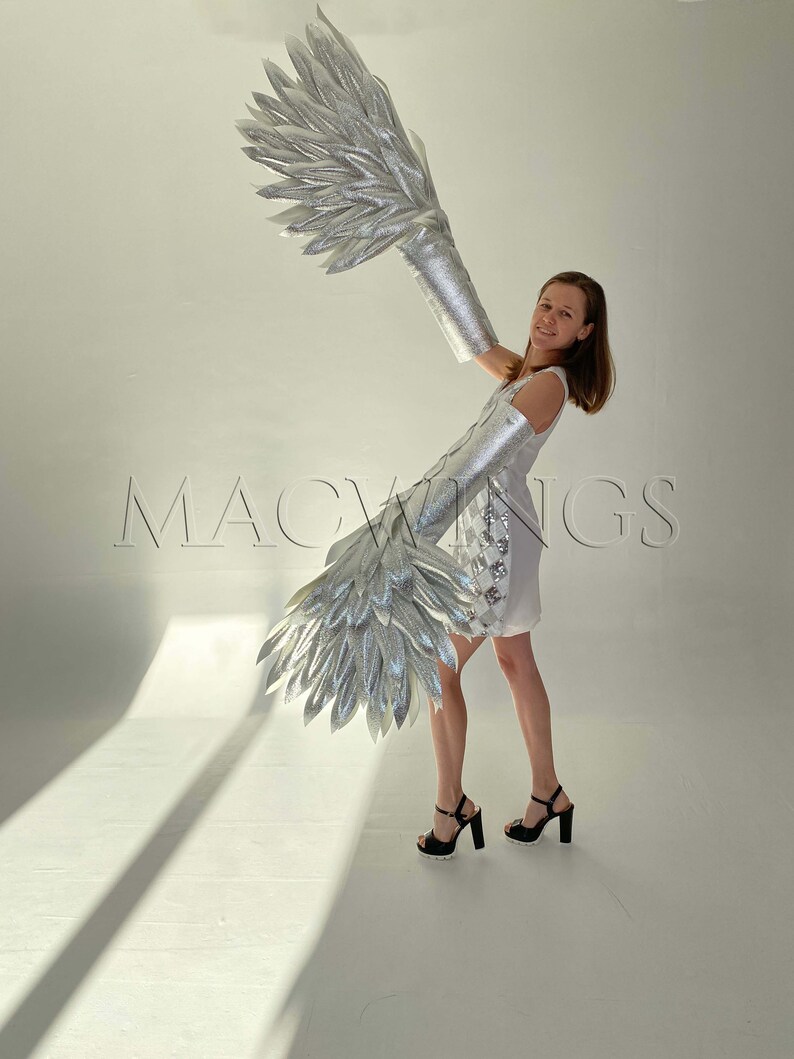 Silver Harpy Wings Bird Wings Arm Wings Silver Wings Bird - Etsy