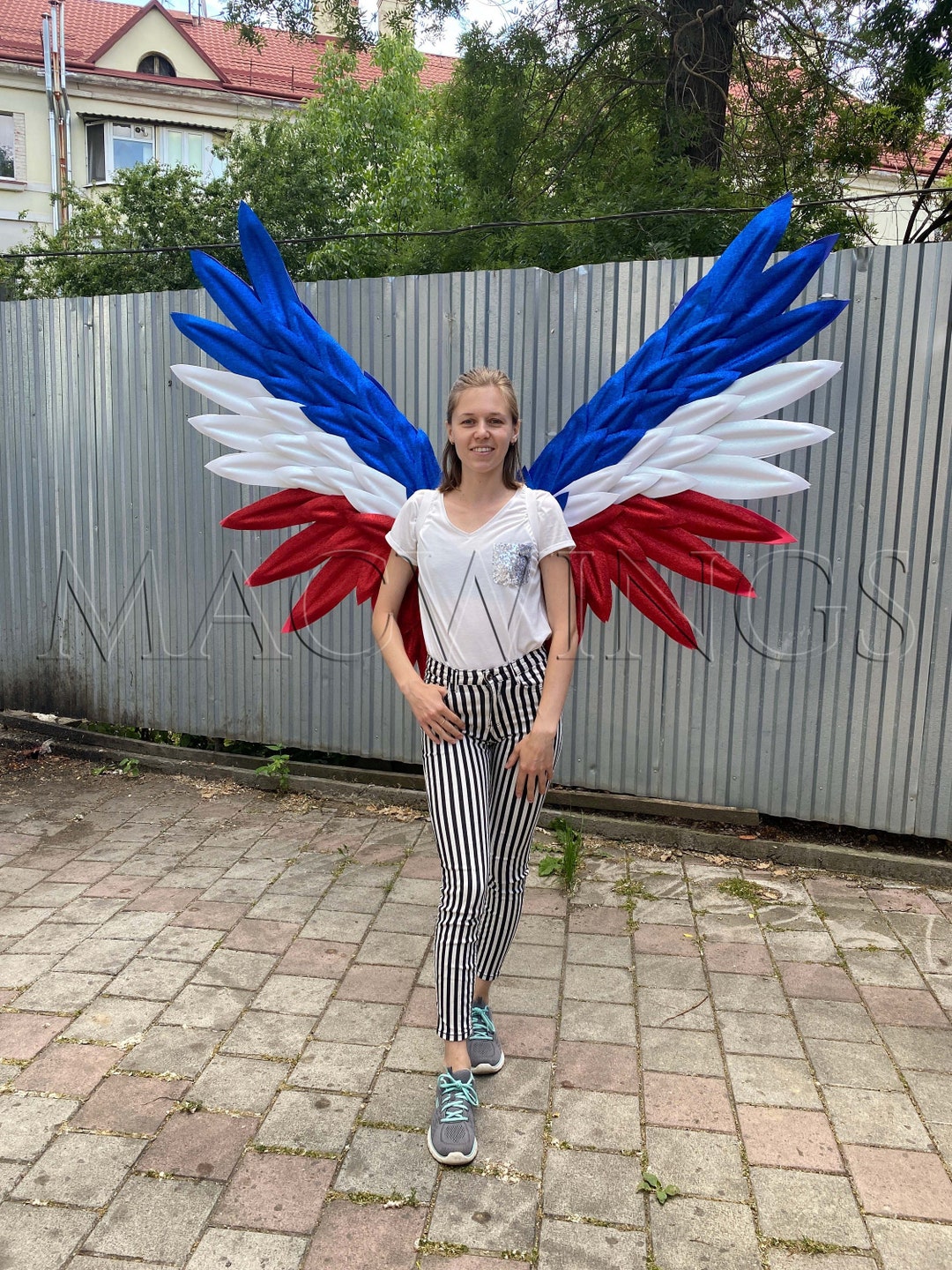 Glitter Wings US Flag Colors, United States of America, Red White and ...