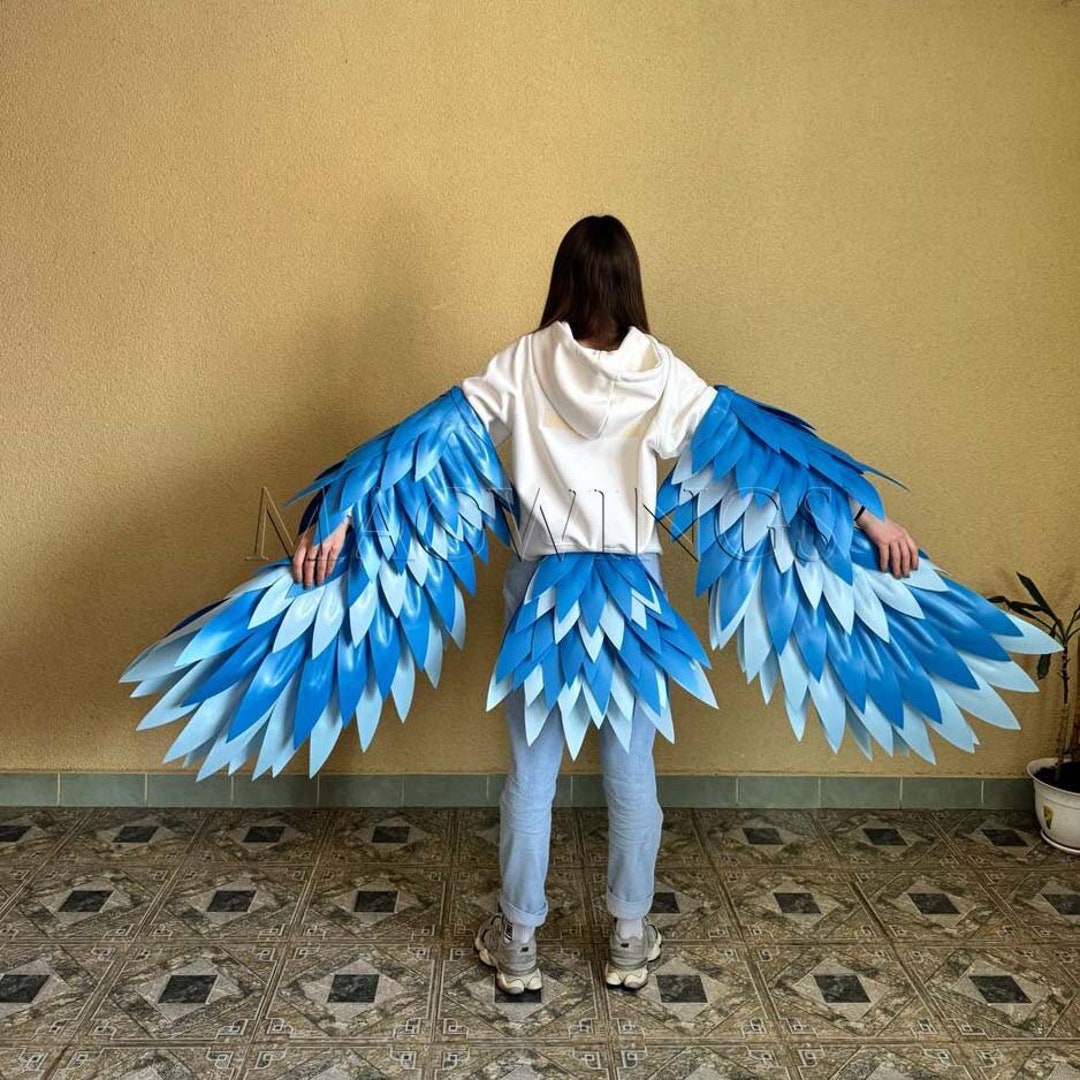 Blue Bird Wings and Tail Blue Jay Wings for Arms Harpy Wings Open Hands ...