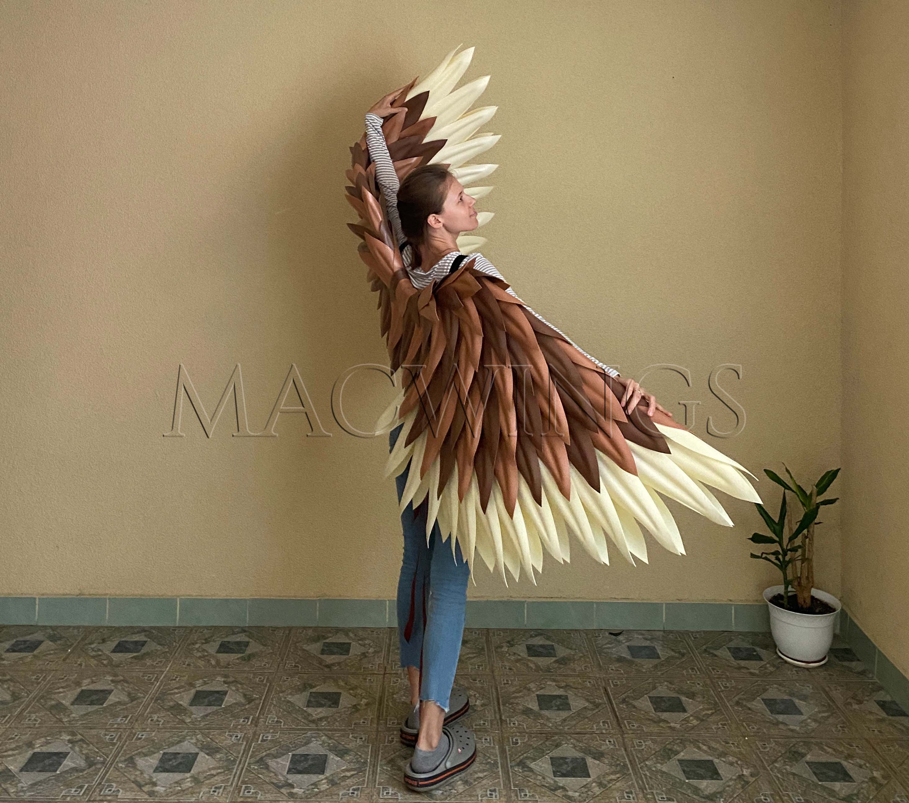 Movable Barn Owl Wings, Brown Bird Wings Cosplay, Halloween Costume ...