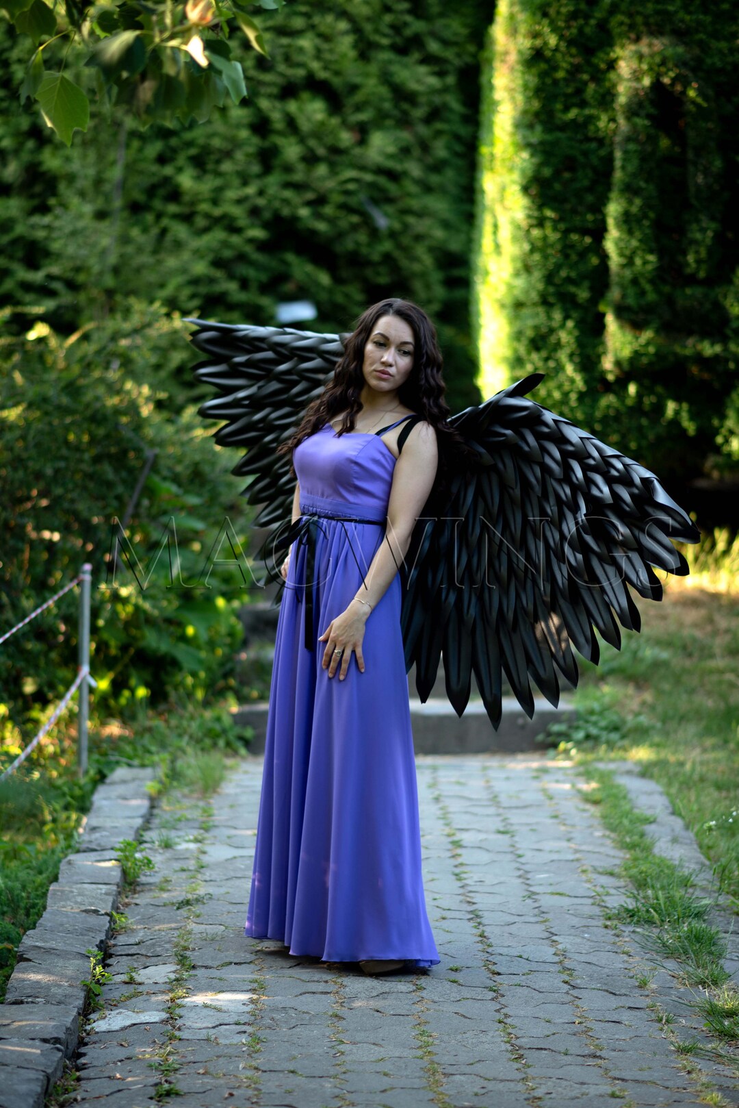 Movable Black Angel Wings for Dance, Black Wings for Cosplay, Dark ...