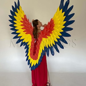 Big Macaw Wings Cosplay Costume Adult, Large Bird Parrot Wings Macaw ...