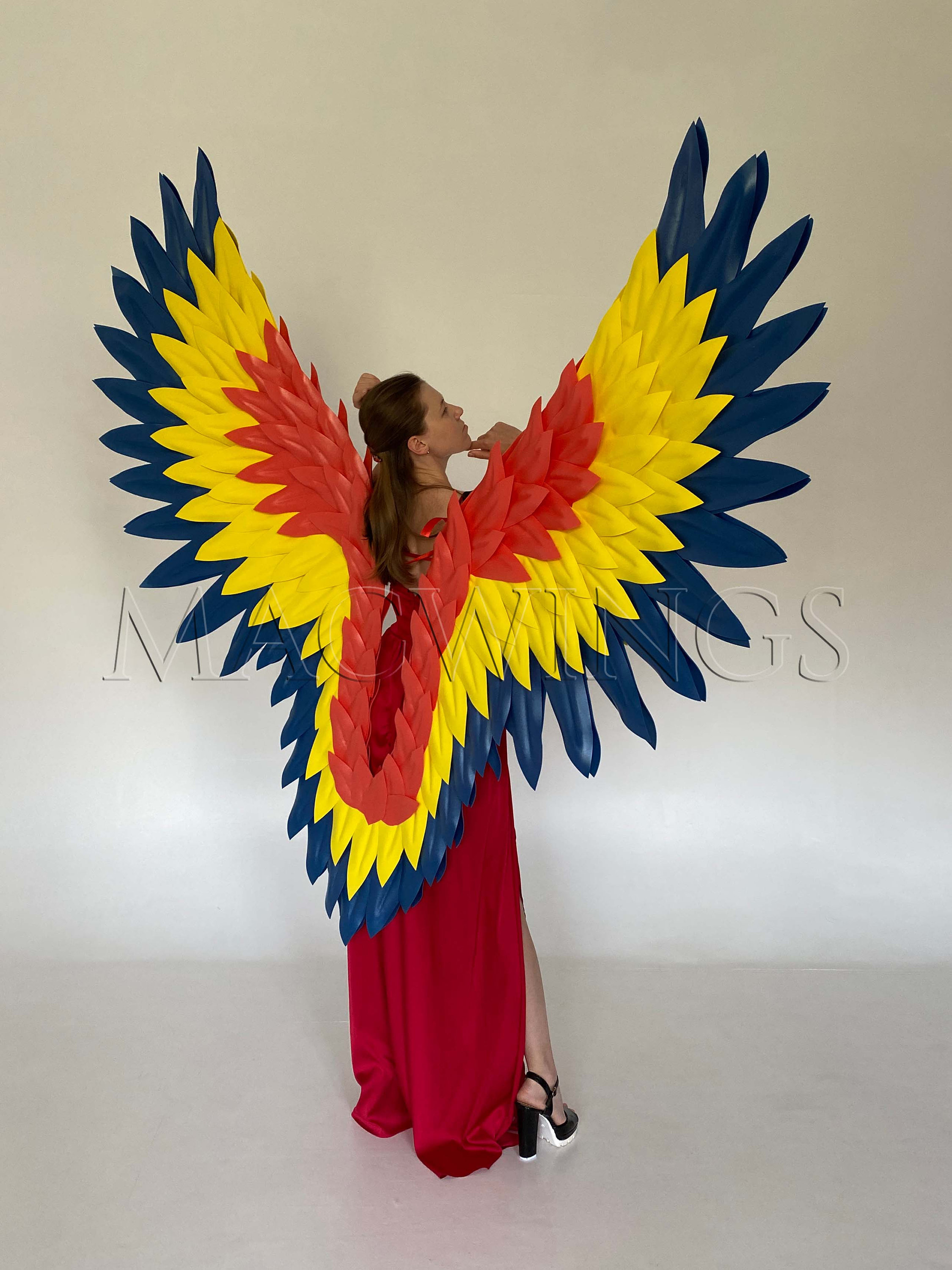 Big Macaw Wings Cosplay Costume Adult, Large Bird Parrot Wings Macaw ...