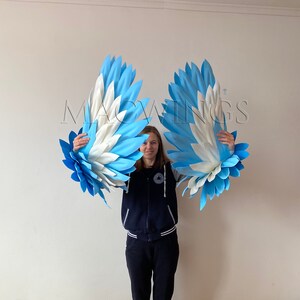 Blue Wings, Wings for Dancing, Blue Bird Arm Wings, Performance Wings ...