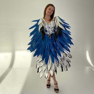 Magpie Costume Wings and Tail, Bird Wings, Arm Wings and Tail, Magpie ...