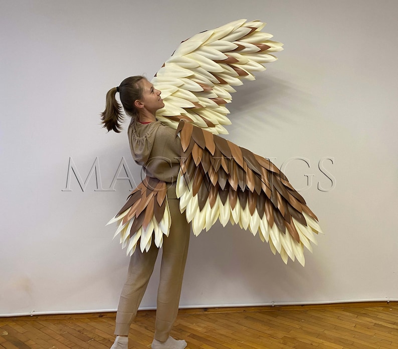 Barn Owl Arm Wings With Tail, Brown Bird Costume for Adult Cosplay ...